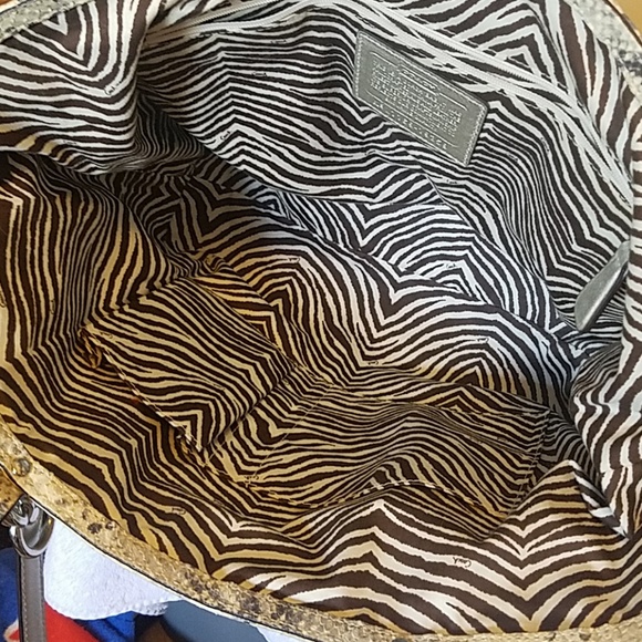 Coach | Bags | Hampton Python Straw Tote | Poshmark